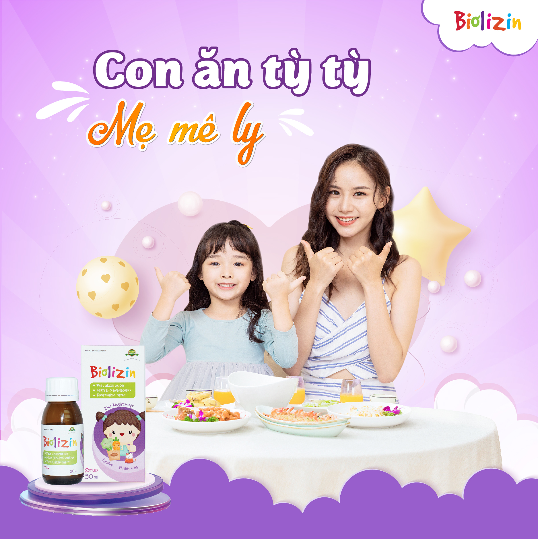 BIOLIZIN - Kẽm ăn ngon, tăng đề kháng cho bé - Biolizin