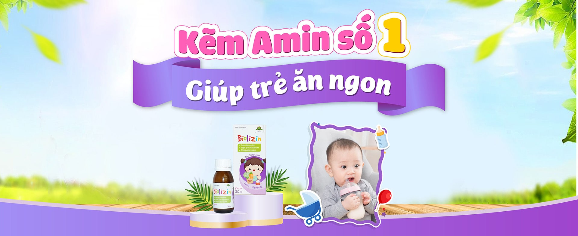 Kẽm Biolizin - Kẽm ăn ngon cho bé